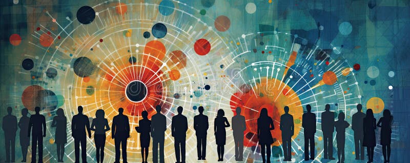 Professional Business Backdrop with a Grid of Interconnected Circles ...