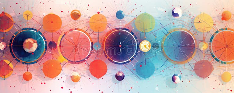 Professional Business Backdrop with a Grid of Interconnected Circles ...