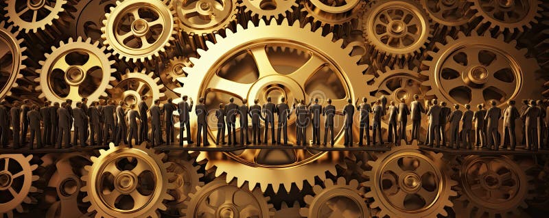 Professional Business Backdrop with a Grid of Interlocking Gears ...