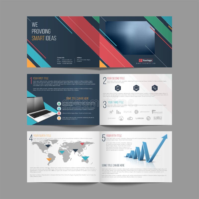 Professional Business Brochure Set. Stock Illustration - Illustration ...