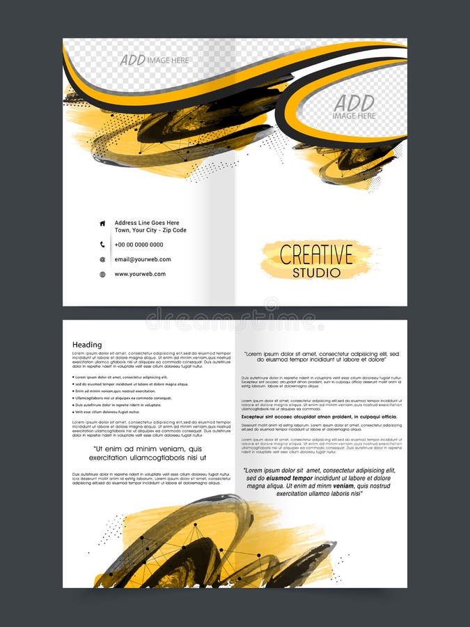 Professional Business Brochure, Template or Flyer. Stock Illustration ... Professional Business Brochure, Template or Flyer. Stock Illustration ...