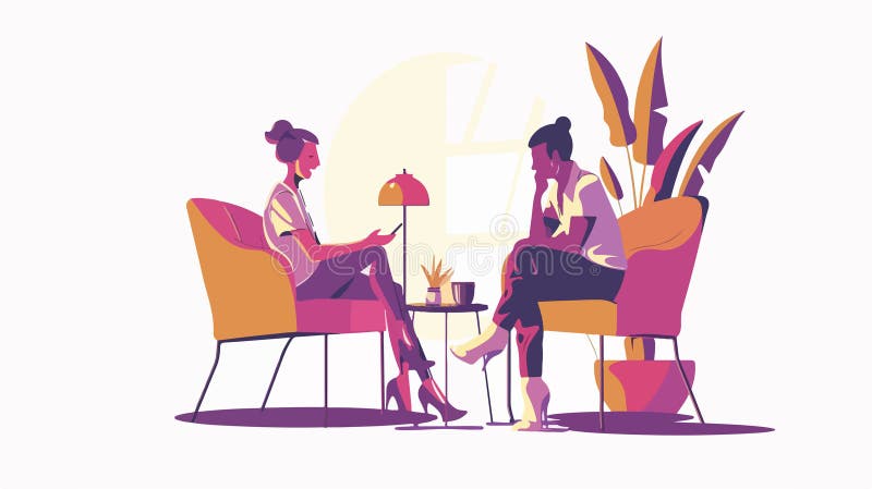 Professional Business Colleagues Chatting in Office Workspace Stock ...