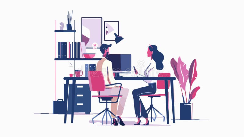 Professional Business Colleagues Chatting in Office Workspace Stock ...