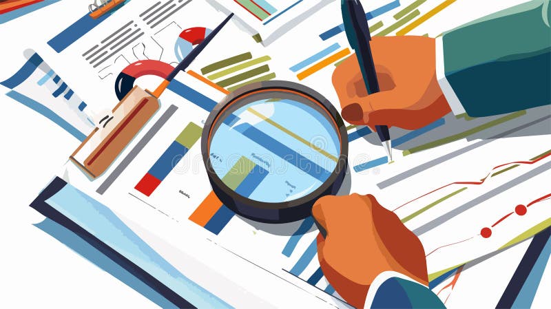 Professional Business Data Research Analysis Concept with Person Stock ...