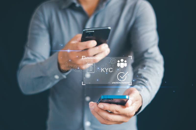 Professional Business Digital Screen Security KYC Authentication Stock ...