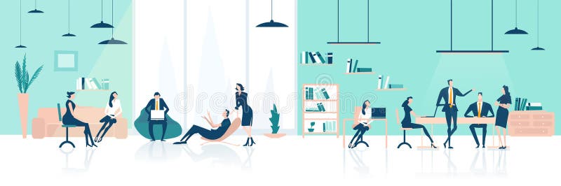 Professional Business Environment, Business People Working in Office ...