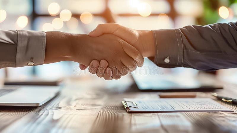 Professional Business Handshake that Signifies Both Agreement and ...