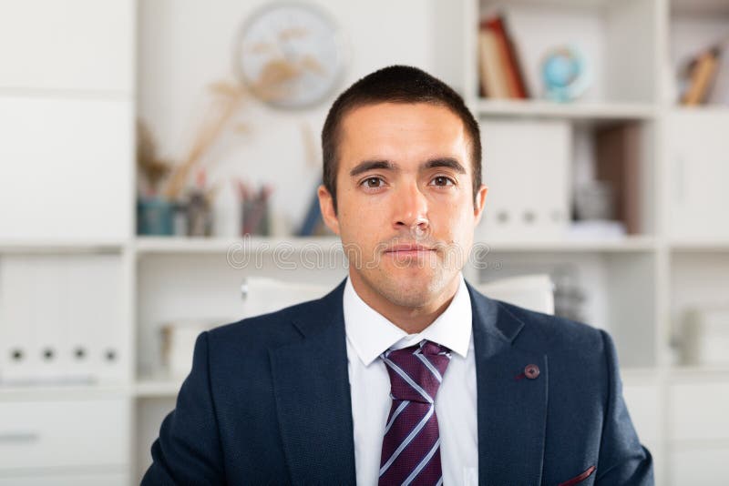 Professional Business Man Using Laptop at Workplace Stock Photo - Image ...