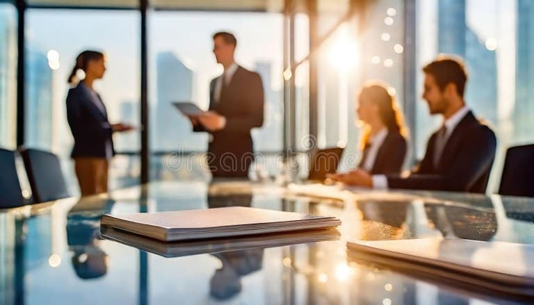 Professional Business Meeting in a Modern Office Setting. Stock Photo ...
