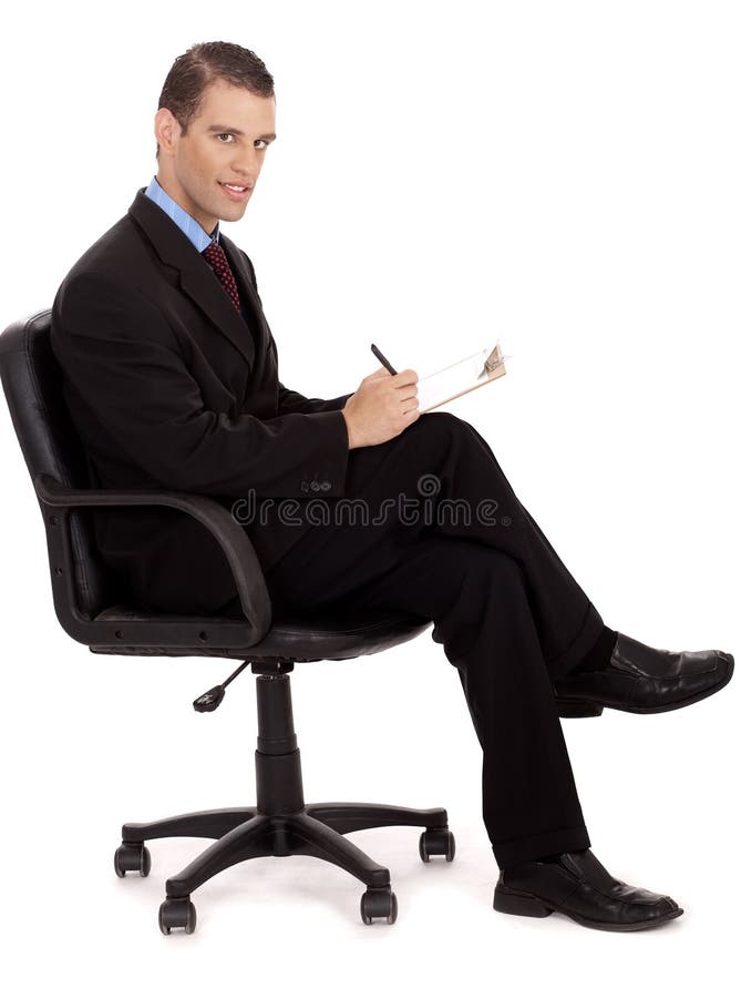 Funny Business Man or Boss, Big Smile Isolated Stock Image - Image of ...