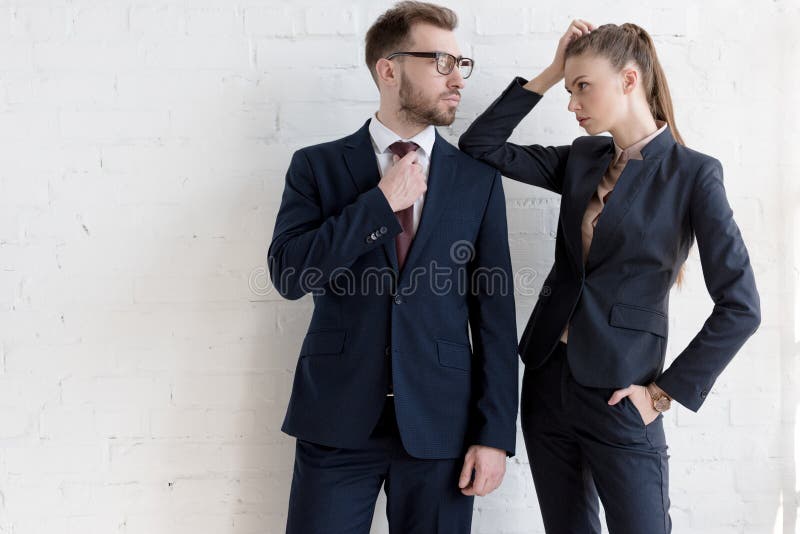 Professional Business People in Suits Posing Stock Photo - Image of ...