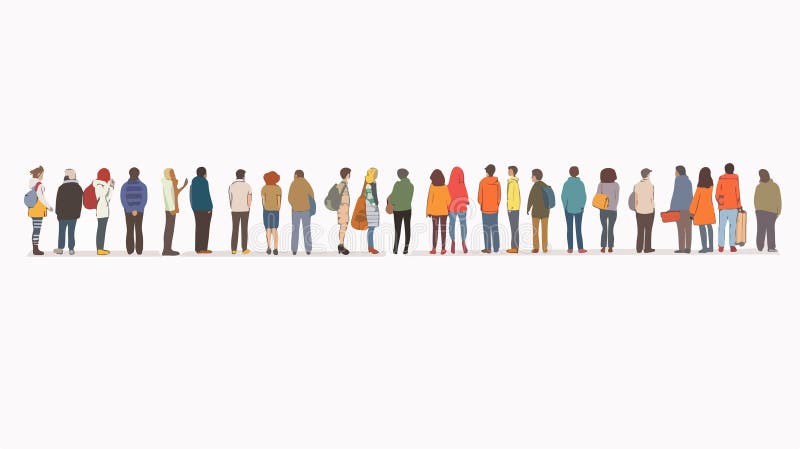 Long Line People Standing Queue Stock Illustrations – 610 Long Line ...