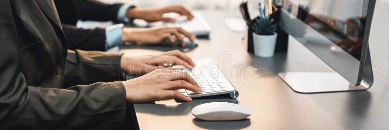 Professional Business People Working on Computer in Office. Prodigy ...