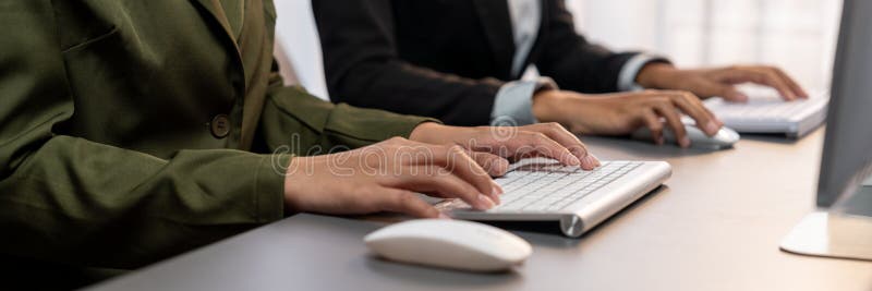 Professional Business People Working on Computer in Office. Prodigy ...