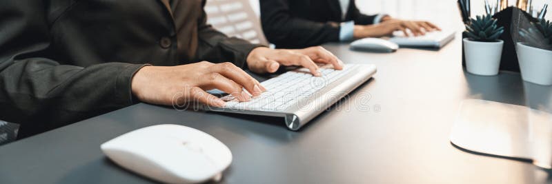 Professional Business People Working on Computer in Office. Prodigy ...
