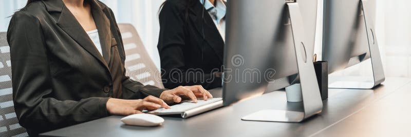 Professional Business People Working on Computer in Office. Prodigy ...