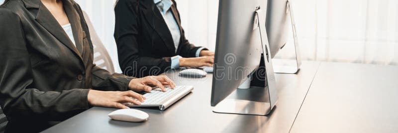 Professional Business People Working on Computer in Office. Prodigy ...