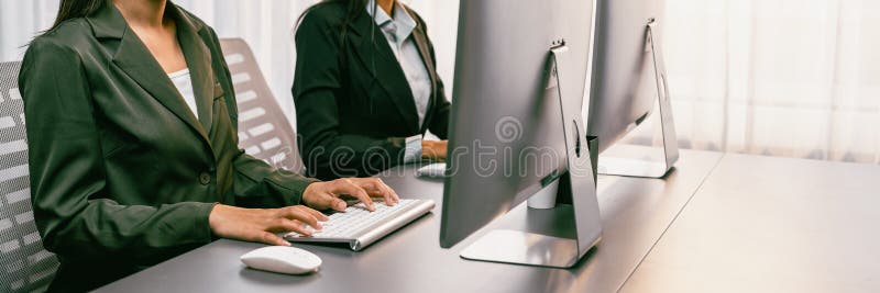 Professional Business People Working on Computer in Office. Prodigy ...