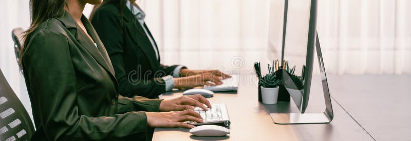 Professional Business People Working on Computer in Office. Prodigy ...