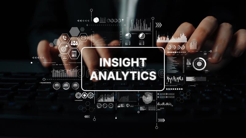 Professional Business Person Using Computer for Insight Analytics with Data Visualization ...