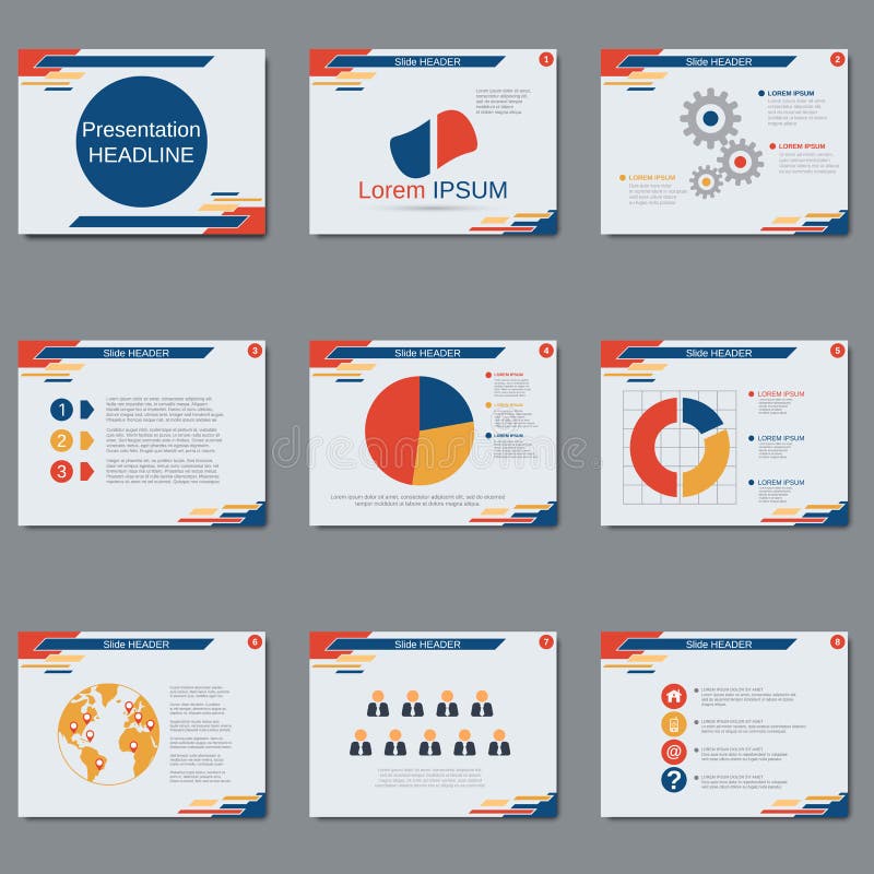 Professional Business Presentation, Slide Show Vector Template Stock ...