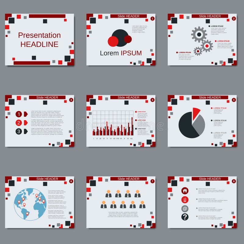 Professional Business Presentation, Slide Show Vector Template Stock ...