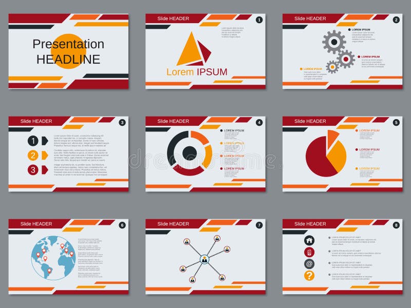 Professional Business Presentation, Slide Show Vector Template Stock ...