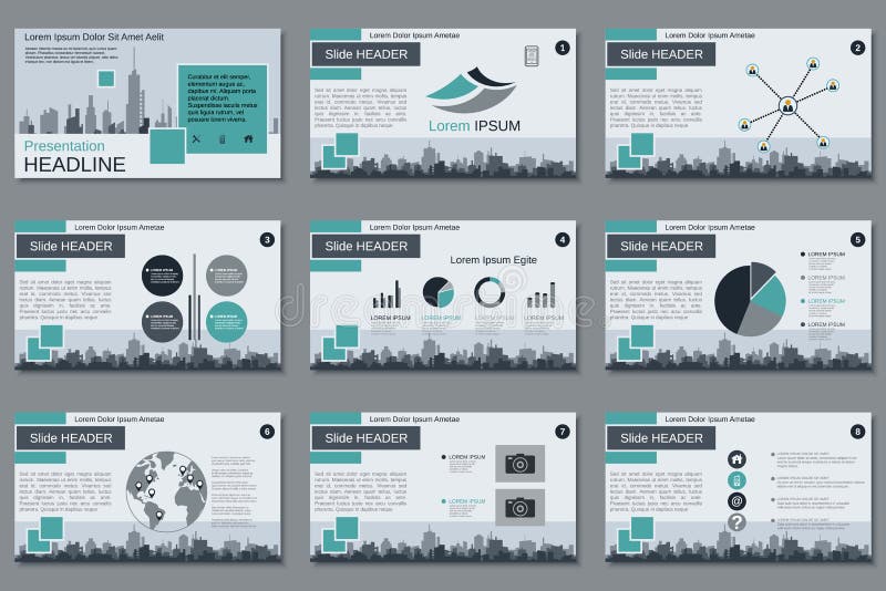 Professional Business Presentation, Slide Show Vector Template Stock ...