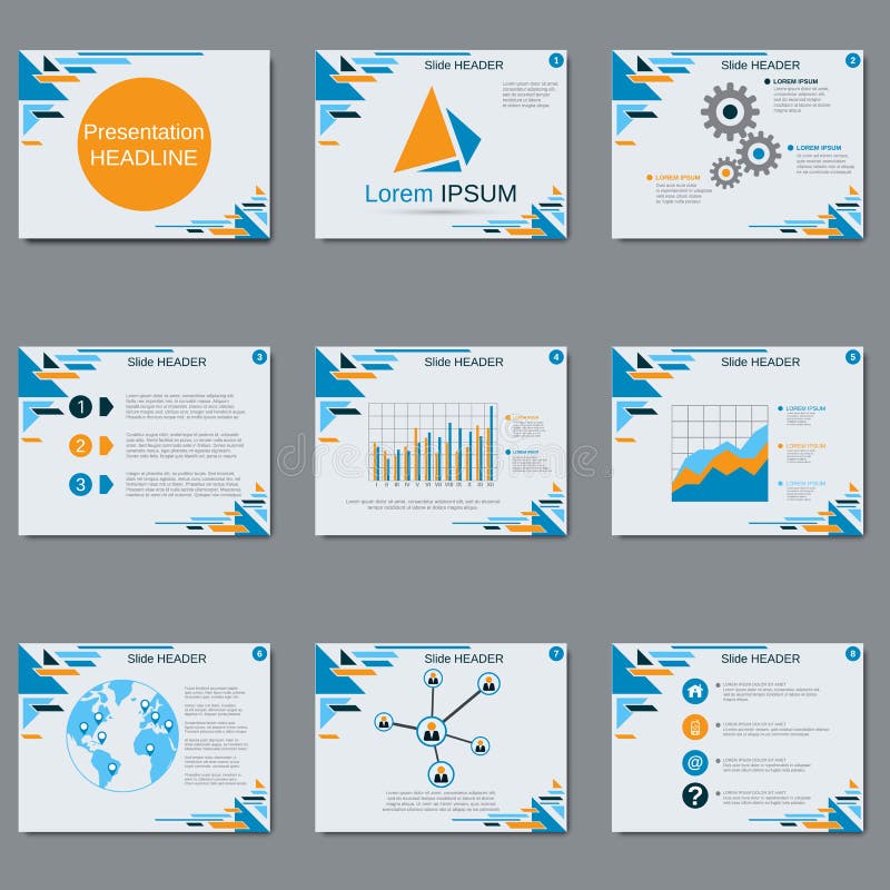 Professional Business Presentation Vector Design Template Stock Vector ...