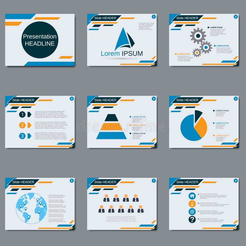 Professional Business Presentation Vector Design Template Stock Vector ...