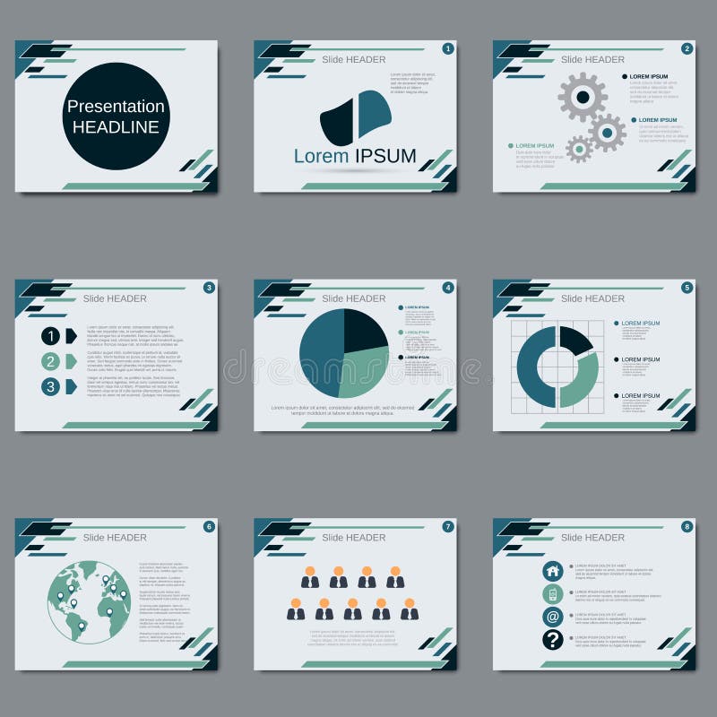 Professional Business Presentation Vector Design Template Stock Vector ...