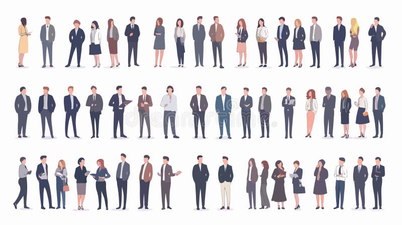 Professional Business Scene Set Collection for Creative Projects Stock ...