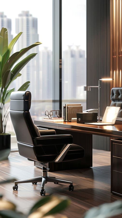 Professional Business Setting with Sleek Office Items. Stock ...
