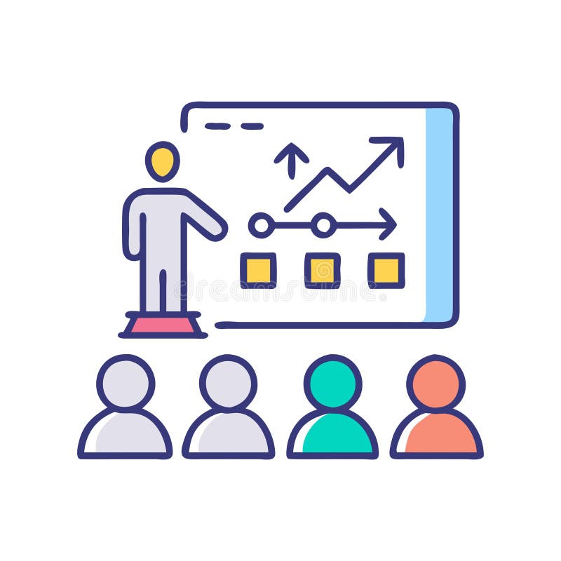 Professional Business Strategy Workshop Icon Stock Vector ...