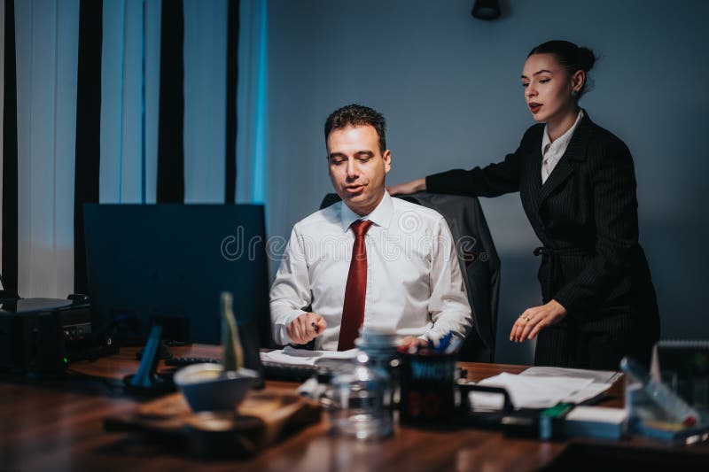 Professional Business Team Collaborating on Project in a Modern Office ...