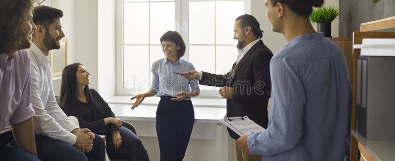 Professional Business Team Having Discussion in Corporate Meeting in ...