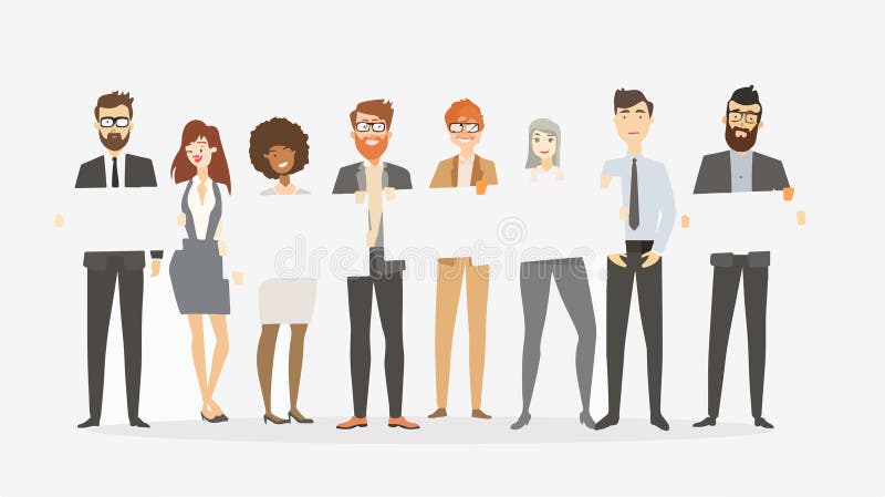 Professional Business Team Providing Happy Customer Service, Holding ...