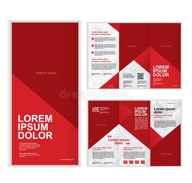 Professional Business Three Fold Brochure Template B Stock Vector ...