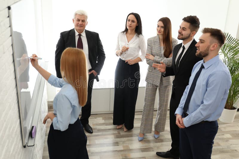 Professional Business Trainer Working with People Stock Image - Image ...