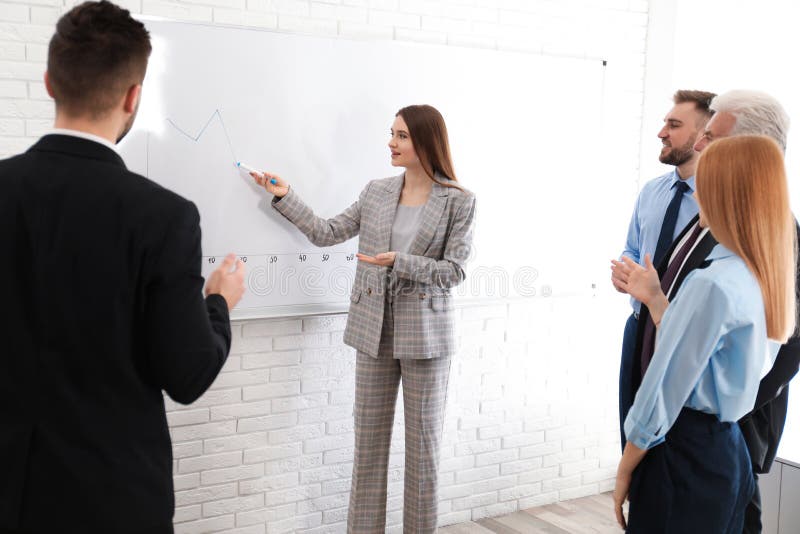 Professional Business Trainer Working with People Stock Image - Image ...