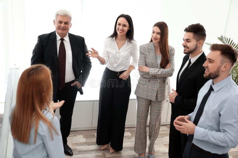 Professional Business Trainer Working with People Stock Image - Image ...