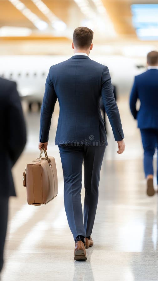 Professional Businessman in Formal Suit and Tie Walking Confidently ...