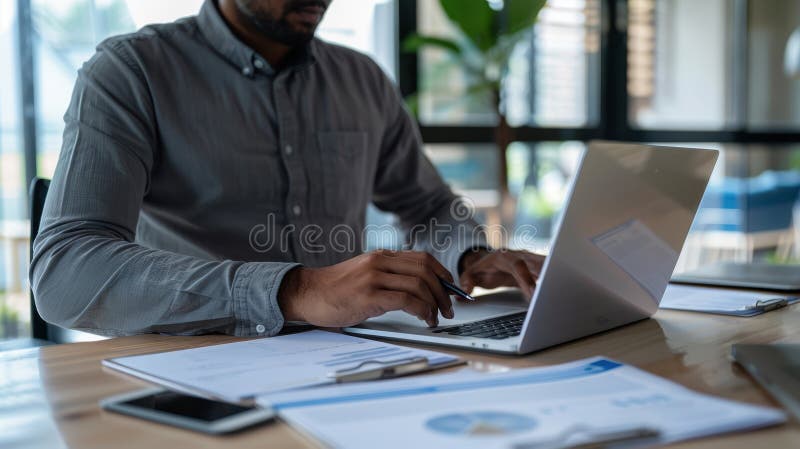 The Professional Businessman at Work.AI Generated Image Stock Image ...
