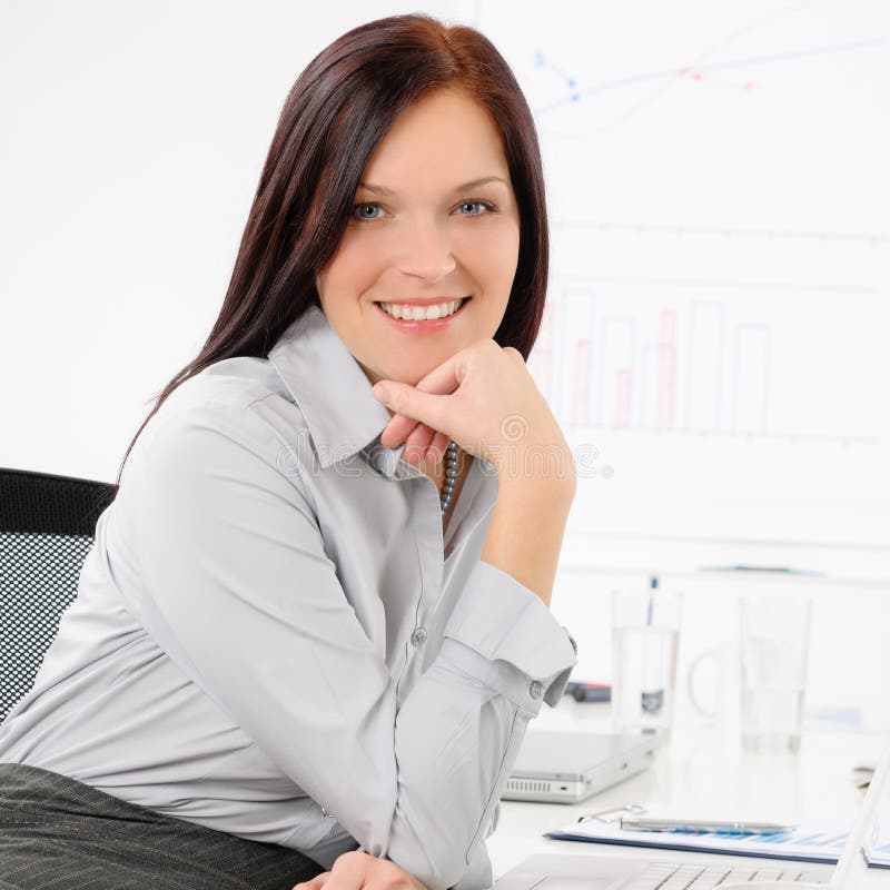 Professional Businesswoman Attractive Smiling Stock Photo - Image of ...