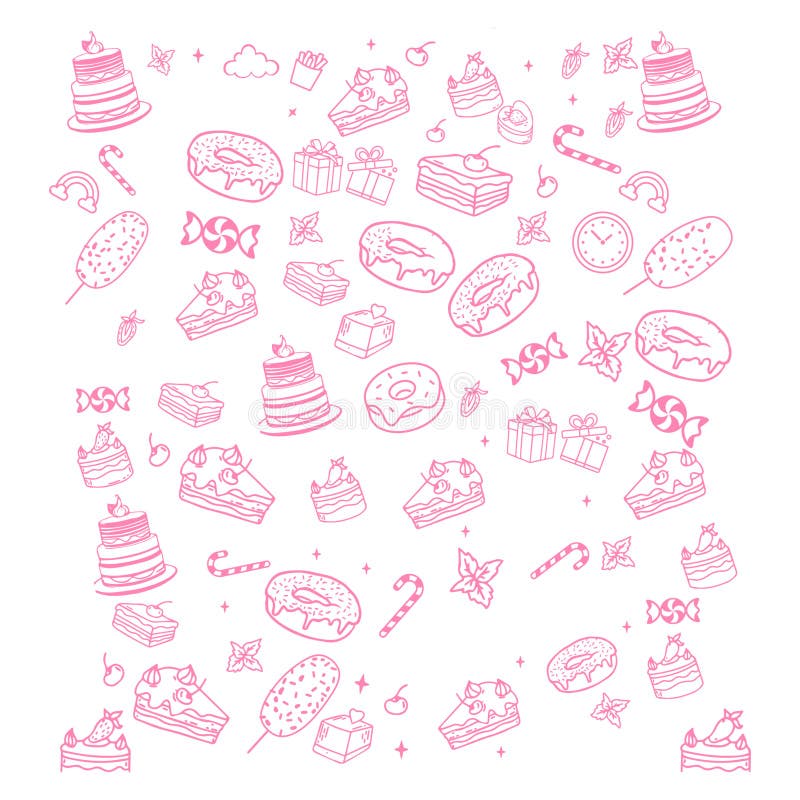 Professional Cake Pattern Vector Art Stock Vector - Illustration of ...