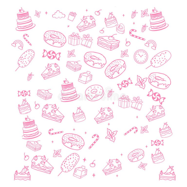 Professional Cake Pattern Vector Art Stock Vector - Illustration of ...