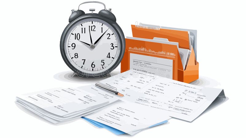 Professional Calendar with Blank Dates and Analog Clock Image for ...