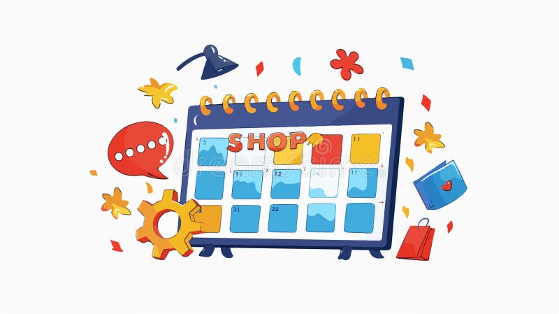 Professional Calendar with Highlighted Days and Gear Design for ...