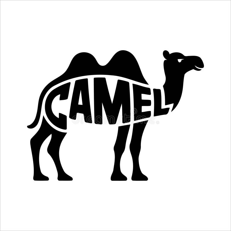 Camel Negative Space Typography Stock Illustrations – 6 Camel Negative ...