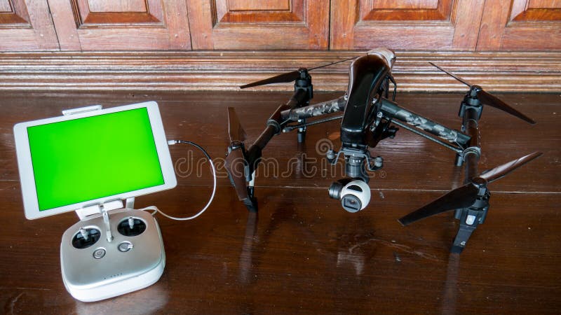 Professional Camera Drone with Remote Control. Stock Photo - Image of ...